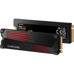 Samsung 990 PRO Heatsink 4TB interne SSD (4000 GB) 7450 MB/S Lesegeschwindigkeit, 6900 MB/S Schreibgeschwindigkeit, schwarz