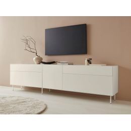LeGer Home by Lena Gercke Lowboard Essentials (2 St), Breite: 279cm, MDF lackiert, Push-to-open-Funktion, grau