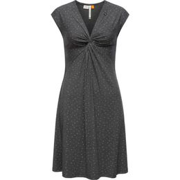 Ragwear Wickelkleid Comfrey stylisches Sommerkleid mit tiefem V-Ausschnitt, grau