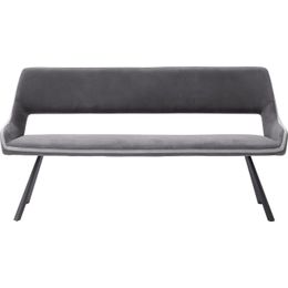 MCA furniture Sitzbank Bayonne, bis 280 kg belastbar, Sitzhöhe 50 cm, wahlweise 155 cm-175 cm breite, grau