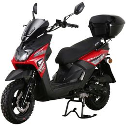 Gt Union Mofaroller PX 55 Cross-Concept 2.0 50-25, 50 ccm, 25 km/h, Euro 5, (Komplett-Set, 2 tlg., mit Topcase), rot