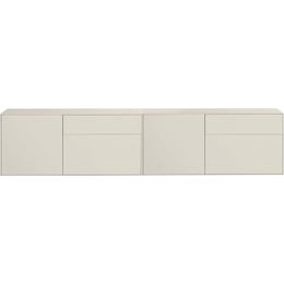 LeGer Home by Lena Gercke Lowboard Essentials (2 St), Breite: 254cm, MDF lackiert, Push-to-open-Funktion, grau