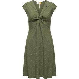 Ragwear Wickelkleid Comfrey stylisches Sommerkleid mit tiefem V-Ausschnitt, grün