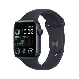 Apple Watch (Series SE) 2022 GPS 40 mm - Aluminium Mitternacht - Sportarmband Schwarz