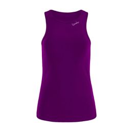 WINSHAPE Sporttop 'AET134LS' Damen Gr&ouml;&szlig;e XXS dunkellila / wei&szlig;