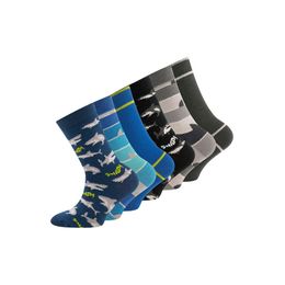 Ewers Socken Jungen Gr&ouml;&szlig;e 23/26 kobaltblau / dunkelgrau