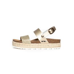 Bayton Sandale 'Gaceo' Damen Gr&ouml;&szlig;e 40 beige / gold / wei&szlig;