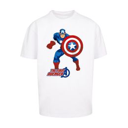 F4NT4STIC T-Shirt 'Marvel Avengers Captain America The First Avenger' Herren Gr&ouml;&szlig;e XL blau / rot / wei&szlig;