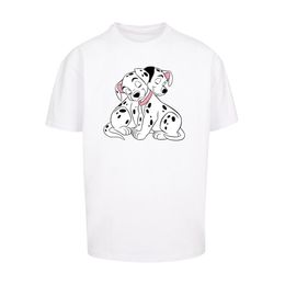 F4NT4STIC T-Shirt 'Disney 101 Dalmatians Puppy Love' Herren Gr&ouml;&szlig;e M altrosa / schwarz / wei&szlig;