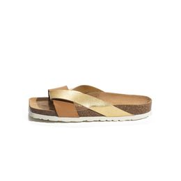 Bayton Pantolette 'Mildura' Damen Gr&ouml;&szlig;e 39 karamell / gold