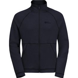 Jack Wolfskin Fleecejacke "Fernweh", elastisch, Stehkragen, für Herren, blau, L