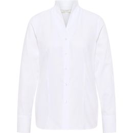 Eterna Bluse, Stehkragen, Taillenabnäher, für Damen, weiß, 36