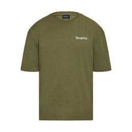 Dropsize T-Shirt Herren Gr&ouml;&szlig;e M oliv / wei&szlig;