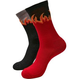 Mister Tee Socks 'Long Flame' female Red, Black size 35-38
