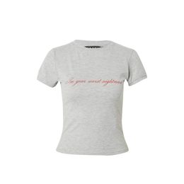 Motel T-Shirt 'SUTIN' Damen Gr&ouml;&szlig;e M graumeliert / rot