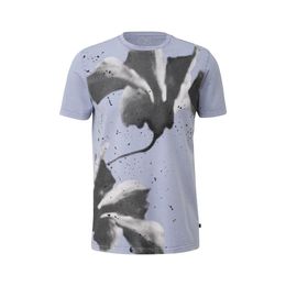 QS Shirt Herren Gr&ouml;&szlig;e M grau / flieder / wei&szlig;