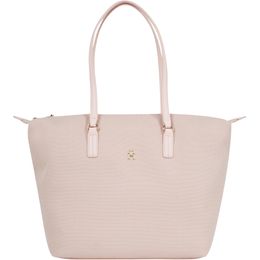 Tommy Hilfiger Shopper, Reißverschluss, Emblem, für Damen, pink