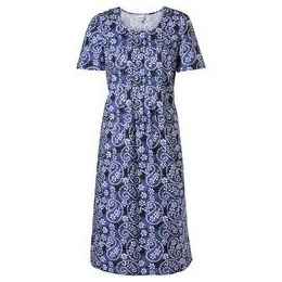 DW-Shop Baumwoll-Mix-Kleid, Druck blau, 40