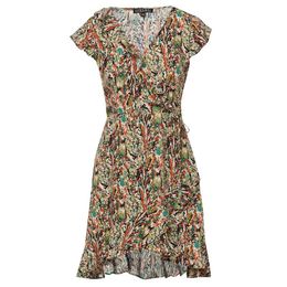 KOROSHI Kleid Damen Größe 42 grün / rot / schwarz / weiß