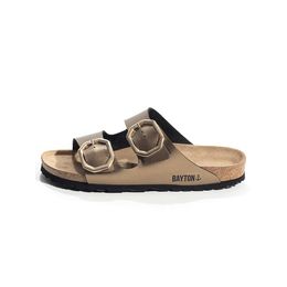 Bayton Pantolette 'Atlas' Damen Gr&ouml;&szlig;e 35 bronze / schwarz