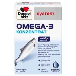 Queisser Doppelherz Omega-3 Konzentrat system Kapseln 60 St