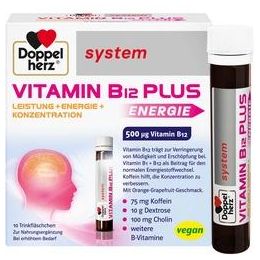 Doppelherz Vitamin B12 Plus system Trinkampullen 10X25 ml