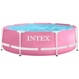 Intex Framepool PINK METAL, 244 x 76 cm, rosa