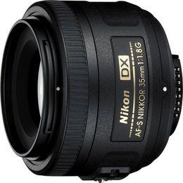 Nikon AF-S DX NIKKOR 35 mm 1:1,8G Objektiv, (INKL. HB-46 und CL-0913), schwarz