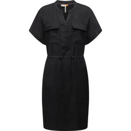 Ragwear Blusenkleid Roisa stylisches Sommerkleid mit Bindeband, schwarz