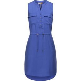 Ragwear Blusenkleid Roissin stylisches Sommerkleid mit Bindeband, blau