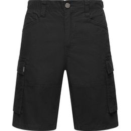 Ragwear Shorts Merly (1-tlg) Kurze Herren Cargo-Hose mit großen Taschen, schwarz