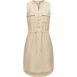 Ragwear Blusenkleid Roissin stylisches Sommerkleid mit Bindeband, beige|braun