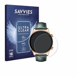 Savvies Displayschutzfolie Schutzfolie für Honor Watch GS 4, 18 Stück, 18 Stück, Displayschutz Schutz Folie Klar Transparent, weiß