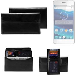K-S-Trade Handyhülle für Qilive Q5, Handy Hülle Schutz Hülle Tasche Schutz Case Handytasche, schwarz