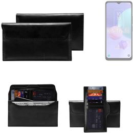 K-S-Trade Handyhülle für TCL 405, Handy Hülle Schutz Hülle Tasche Schutz Case Handytasche, schwarz