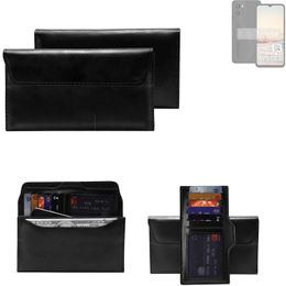 K-S-Trade Handyhülle für UMIDIGI C1 Plus, Handy Hülle Schutz Hülle Tasche Schutz Case Handytasche, schwarz