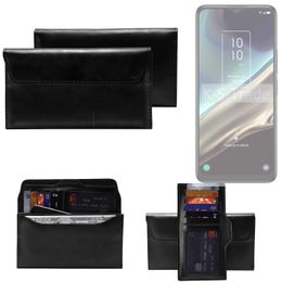 K-S-Trade Handyhülle für TCL 406s, Handy Hülle Schutz Hülle Tasche Schutz Case Handytasche, schwarz