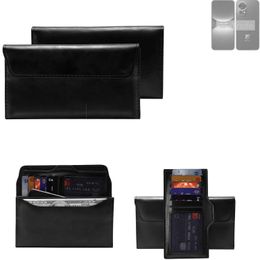 K-S-Trade Handyhülle für Huawei nova 12 Pro, Handy Hülle Schutz Hülle Tasche Schutz Case Handytasche, schwarz