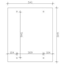 Skan Holz Carport Odenwald 640 x 541 cm, lasiert in Eiche hell