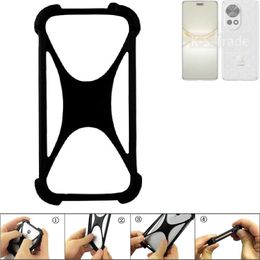 K-S-Trade Handyhülle für Huawei nova 12 Ultra, Handy-Hülle Schutz-Hülle Silikon Bumper TPU Softcase Smartphone, schwarz