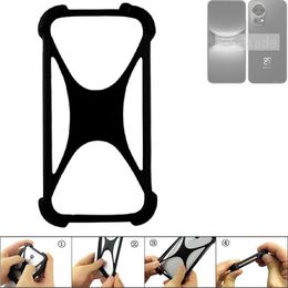 K-S-Trade Handyhülle für Huawei nova 12 Pro, Handy-Hülle Schutz-Hülle Silikon Bumper TPU Softcase Smartphone, schwarz