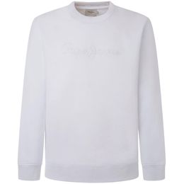 Sweatshirt Pepe Jeans "Pepe JOE CREW" Gr. XL, weiß (white) Herren Sweatshirts