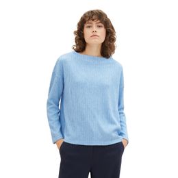 Sweatshirt Tom Tailor Gr. XXXL, blau (clear ligh) Damen Sweatshirts