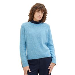 Rundhalspullover Tom Tailor Gr. L, blau (clear ligh) Damen Pullover Rundhalspullover