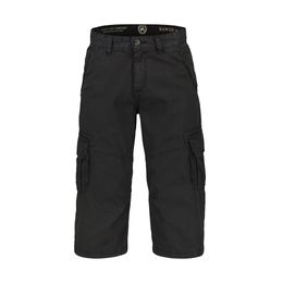 Bermudas Lerros "Lerros Lange Cargo-Bermuda mit aufgesetzten Taschen" Gr. 30, Normalgrößen, grau (dark graphite) Herren Hosen Shorts