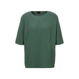 3/4 Arm-Pullover BOSS Orange "C_Flamber Premium Damenmode" Gr. L (40), grün (open green354) Damen Pullover Rundhalspullover