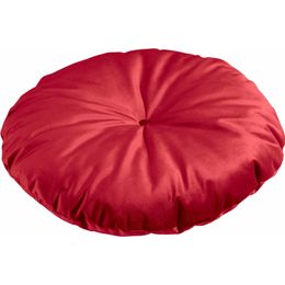 Chillkissen Max Winzer "Bodo" Gr. B/H/T: 85 cm x 18 cm x 85 cm Ø 85 cm, Samtvelours 20442, rot Kinder Poufs Weitere Kopfkissen