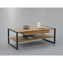 Couchtisch FORTE Tische Gr. B/H/T: 110 cm x 40 cm x 60 cm, braun (stabeiche) Couchtische eckig