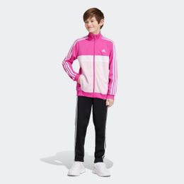 Trainingsanzug adidas Sportswear "U 3S TIBERIO TS" Gr. 176, pink (semi lucid fuchsia, white, clear pink, white) Kinder Sportanzüge Trainingsanzüge