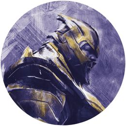 Komar Fototapete "Avengers Painting Thanos" Tapeten Gr. B/L: 125 m x 125 m, Rollen: 1 St., bunt (blau, gelb, weiß, schwarz) Fototapeten Comic
